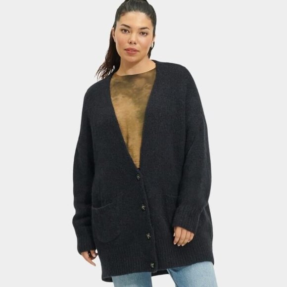 UGG | Sweaters | Ugg Jaelyn Thick Plush Alpaca Blend 2 Button Cardigan ...